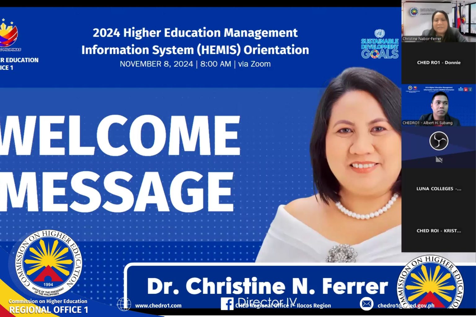 CHEDRO spearheads 2024 HEMIS Orientation - CHED Region 1