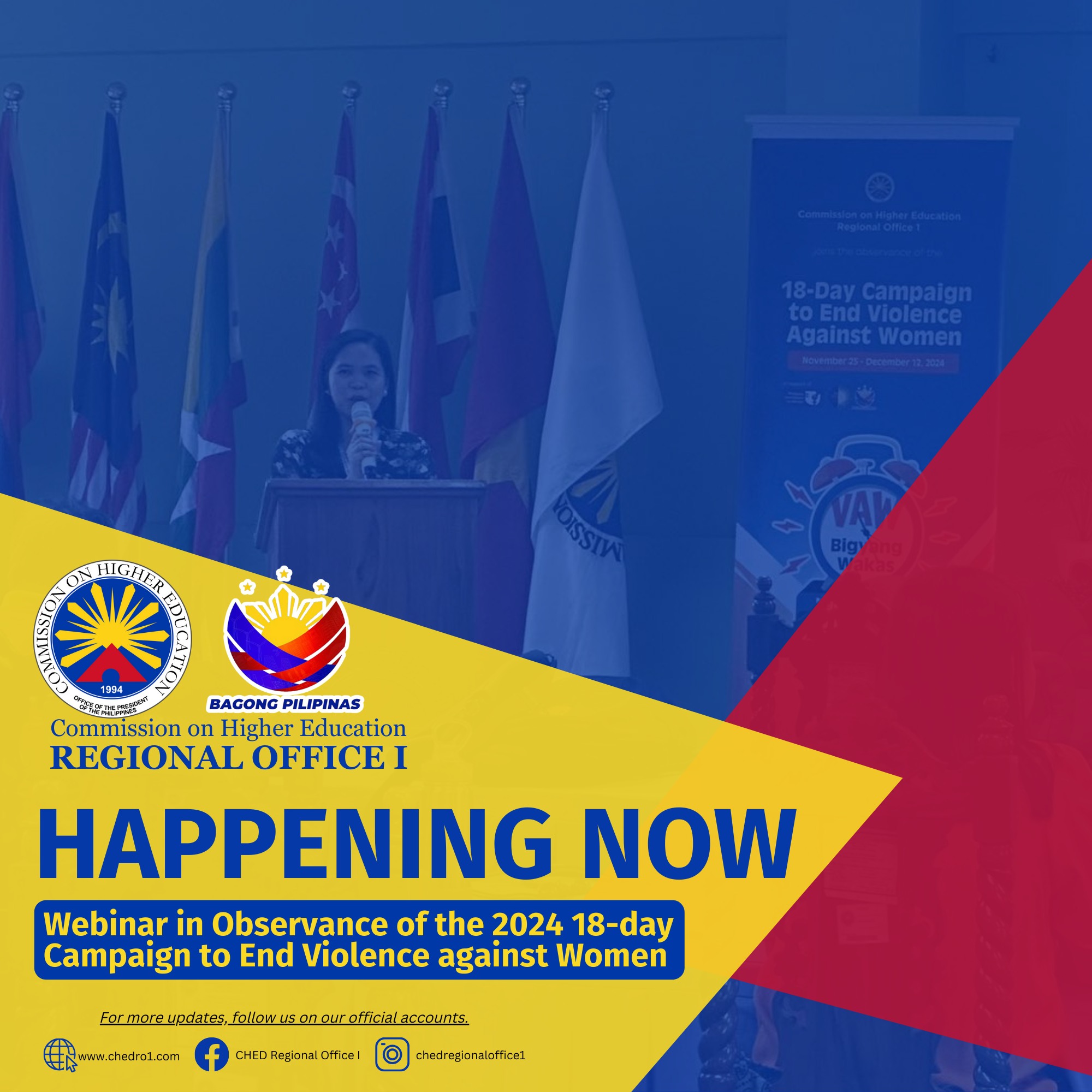 Webinar in Observance of the 2024 18-day Campaign to End Violence against Women - CHED Region 1