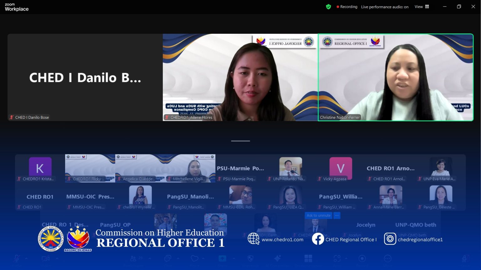 CHED RO1 boosts COPC Compliance through back-to-back meetings with SUCs ...