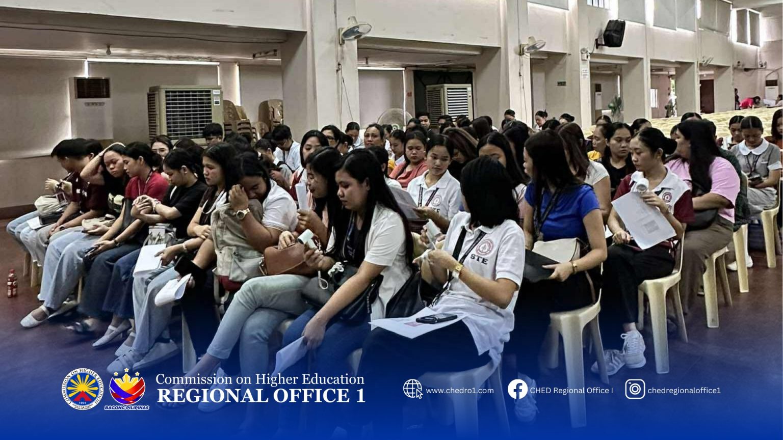 The CHED UniFAST Regional Coordinators conduct the distribution of ...