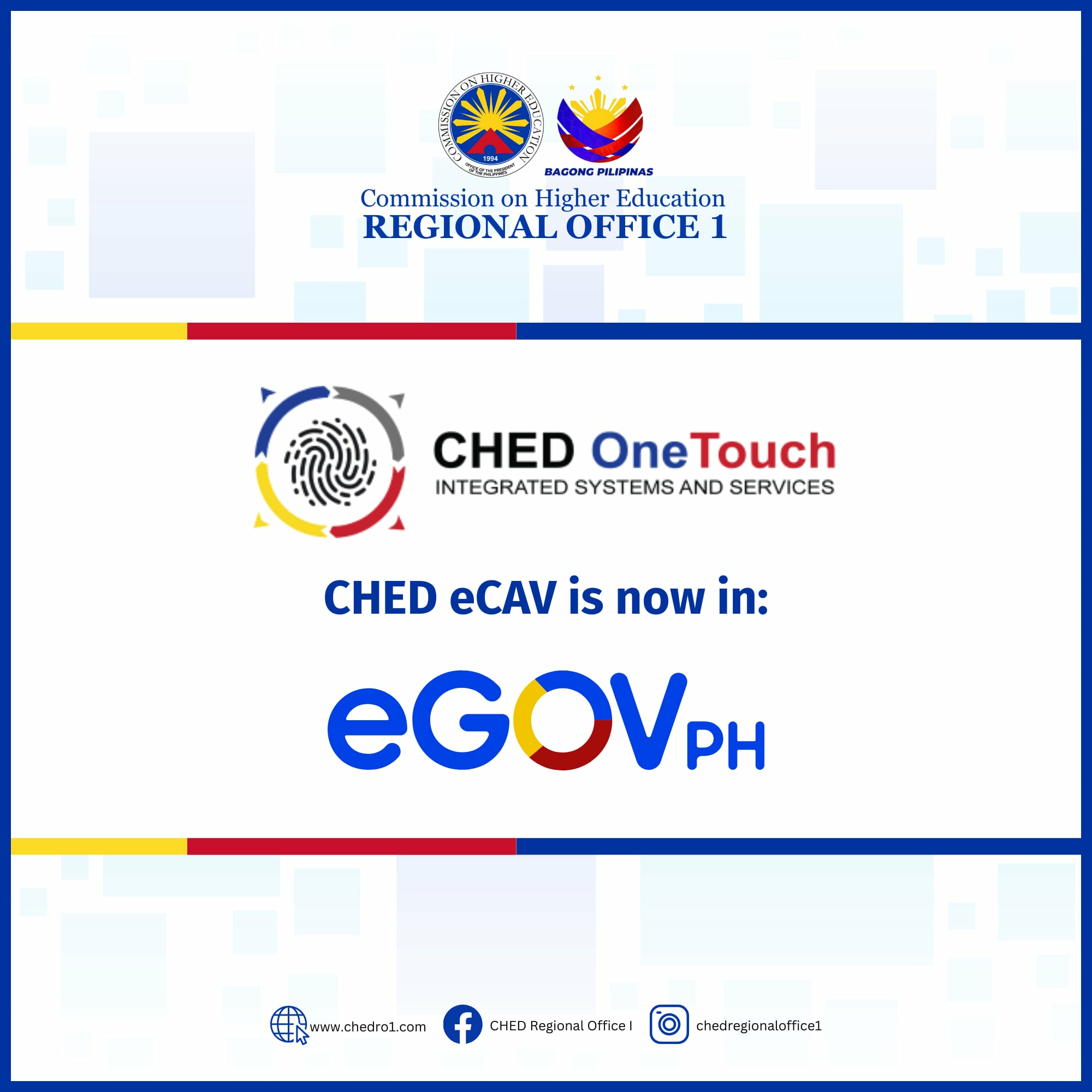 eCAV Announcement - CHED Region 1